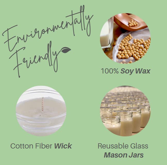 Nika's Home Coconut Lime Verbena Soy Candle - 12oz Mason Jar - Non-Toxic Soy Candle-Hand Poured Candle- Handmade, Long Burning Candle-Highly Scented Candle-All Natural, Clean Burning Candle