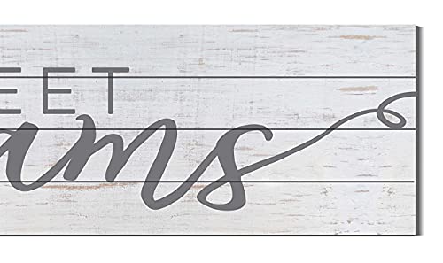 Kindred Hearts 40"x10" Sweet Dreams Shiplap Wall Sign, Grey
