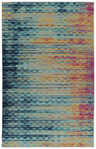 Kaleen 5'3" x 7'3" Area Rug in Multi-Color, Indoor / Outdoor Zuma Beach Collection