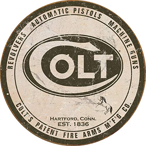 Desperate Enterprises Colt Round Logo Metal Sign