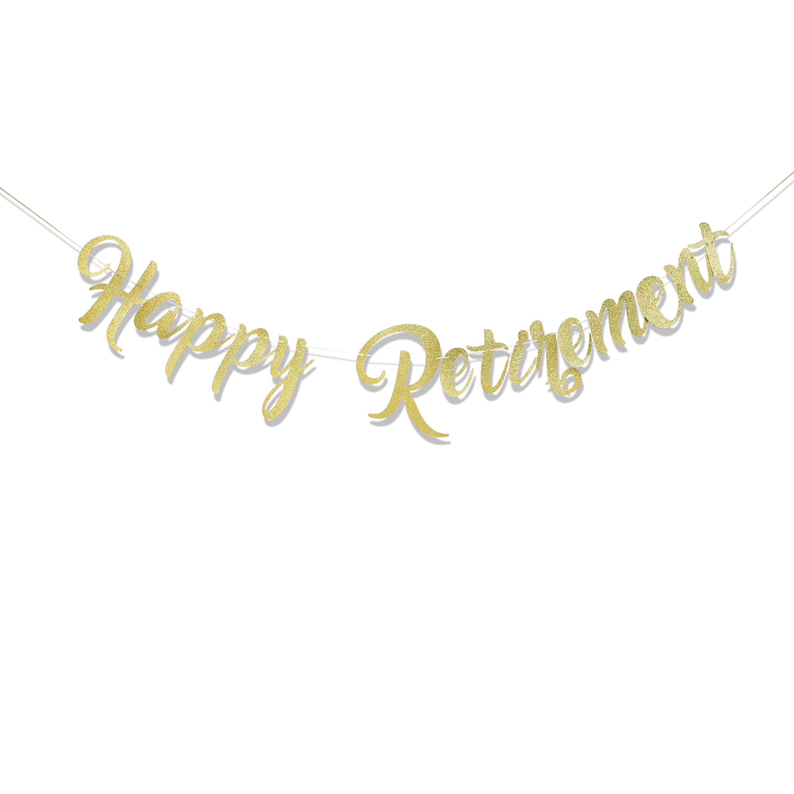 Happy Retirement Banner - Retirement Party Decorations,retirement Banner,happy Retirement Sign,glitter Banner Retirement Decor,office Work Party