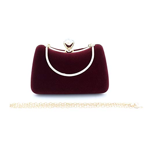 Women Velvet Evening Bag Luxury Diamond Handbag Elegant Purse Wedding Banquet Party Clutch Lady Wallet