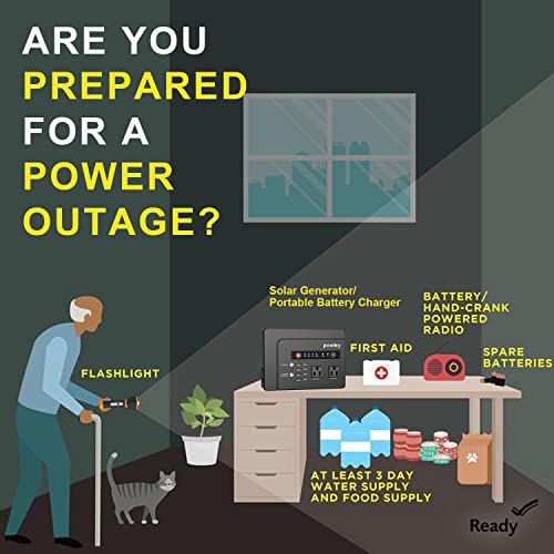 powkey 200Watt Portable Power Bank with AC Outlet, Rechargeable Backup Lithium Battery, 110V Pure Sine Wave AC Outlet for Outdoor RV Trip Travel Home Office Emergency