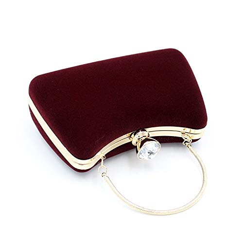 Women Velvet Evening Bag Luxury Diamond Handbag Elegant Purse Wedding Banquet Party Clutch Lady Wallet