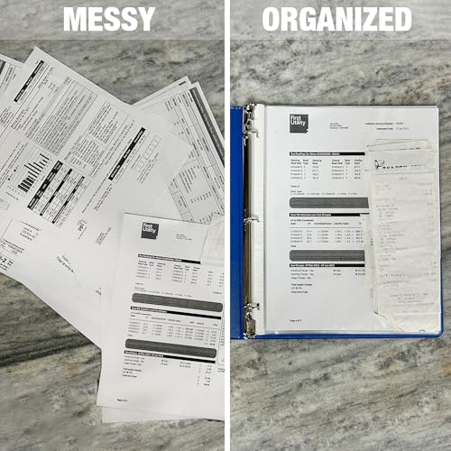 Samsill 500 Clear Heavyweight Sheet Protectors, 3.3 Mil Thickness, Top Loading / 3 Hole Design Page Protectors, Archival Safe for Photos or Printed Copy, Holds Multiple 8.5 x 11 Sheets, Bulk 500 Pack