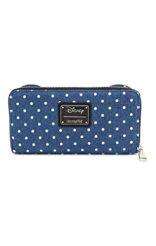 Loungefly x Disney Minnie Mouse Denim Polka Dot Zip-Around Wallet