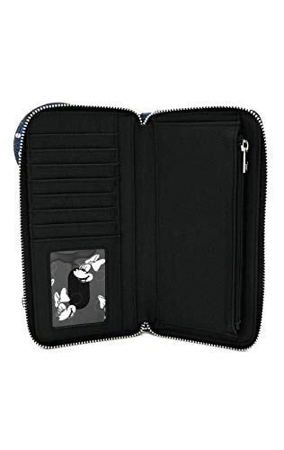 Loungefly x Disney Minnie Mouse Denim Polka Dot Zip-Around Wallet
