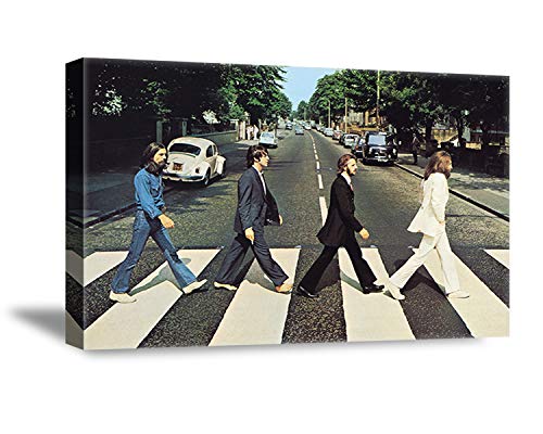 The Beatles Framed Canvas Art Rock Stars Printed Decals Colorful Photo Decor Beatles Gifts Dining Living Room Wall Decor Beatles Poster 8" x 10"