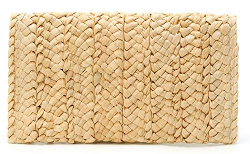 Obosoyo Women's Straw Clutch bags Handbag Straw Purse Envelope Bag Wallet Summer Beach Bag Woven Bag Purse Wallet