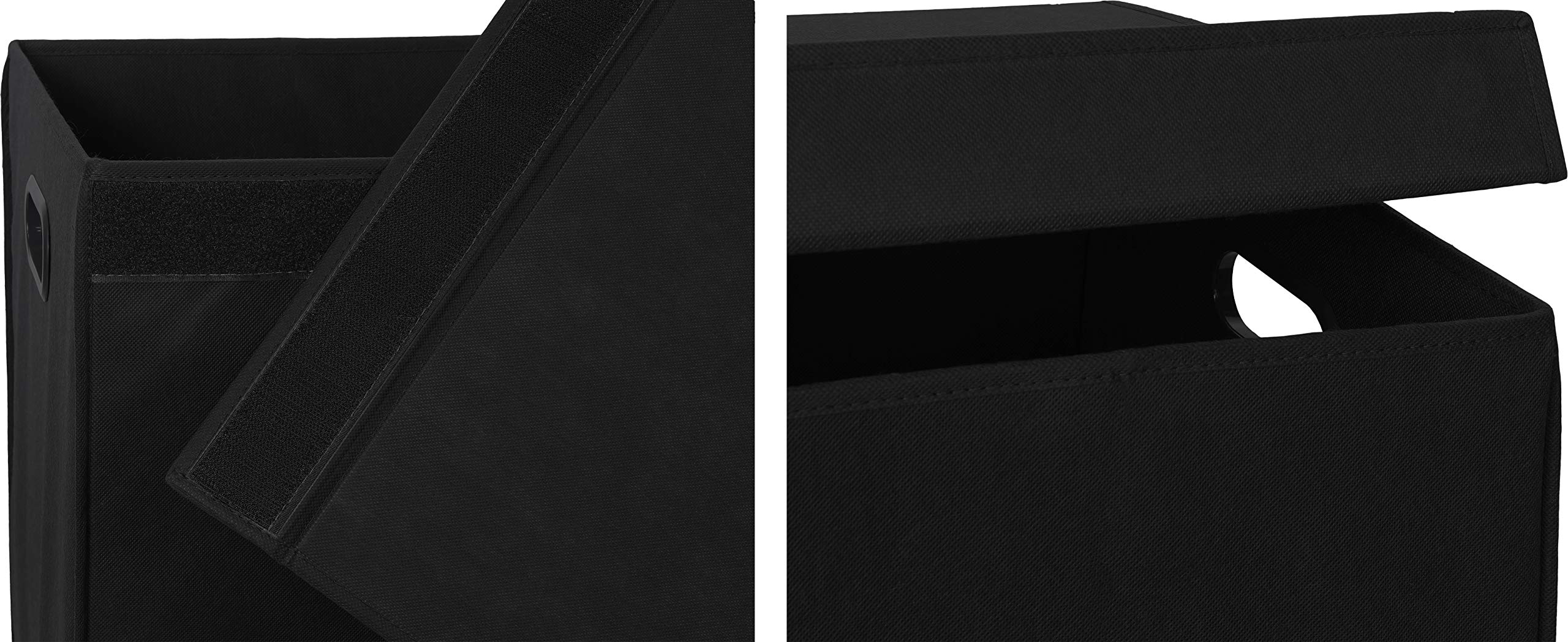 SimpleHouseware Double Laundry Hamper with Lid and Removable Laundry Bags, Black