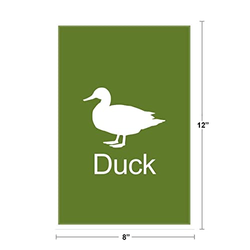 Farm Animal Duck Silhouettes Classroom Learning Aids Barnyard Farming Farm Green Thick Paper Sign Print Picture 8x12