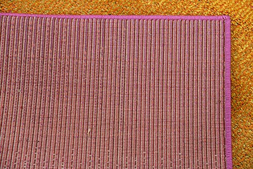 Unique Loom Estrella Collection, Gradient, Sunset, Abstract, Bright Colors Area Rug, 7 x 10 ft, Pink/Gold