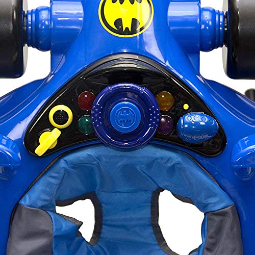 KidsEmbrace Batman Baby Activity Walker, DC Comics Car, Music and Lights, Blue