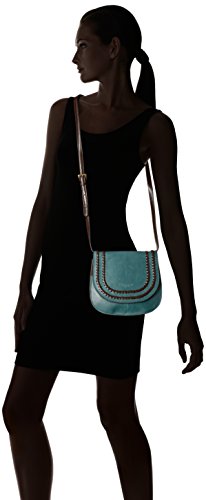 Tignanello Boho Classic Vintage Leather Saddle Bag, Juniper/Dark Brown