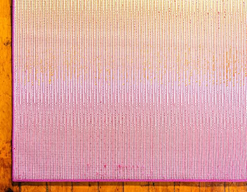 Unique Loom Estrella Collection, Gradient, Sunset, Abstract, Bright Colors Area Rug, 7 x 10 ft, Pink/Gold