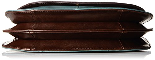 Tignanello Boho Classic Vintage Leather Saddle Bag, Juniper/Dark Brown