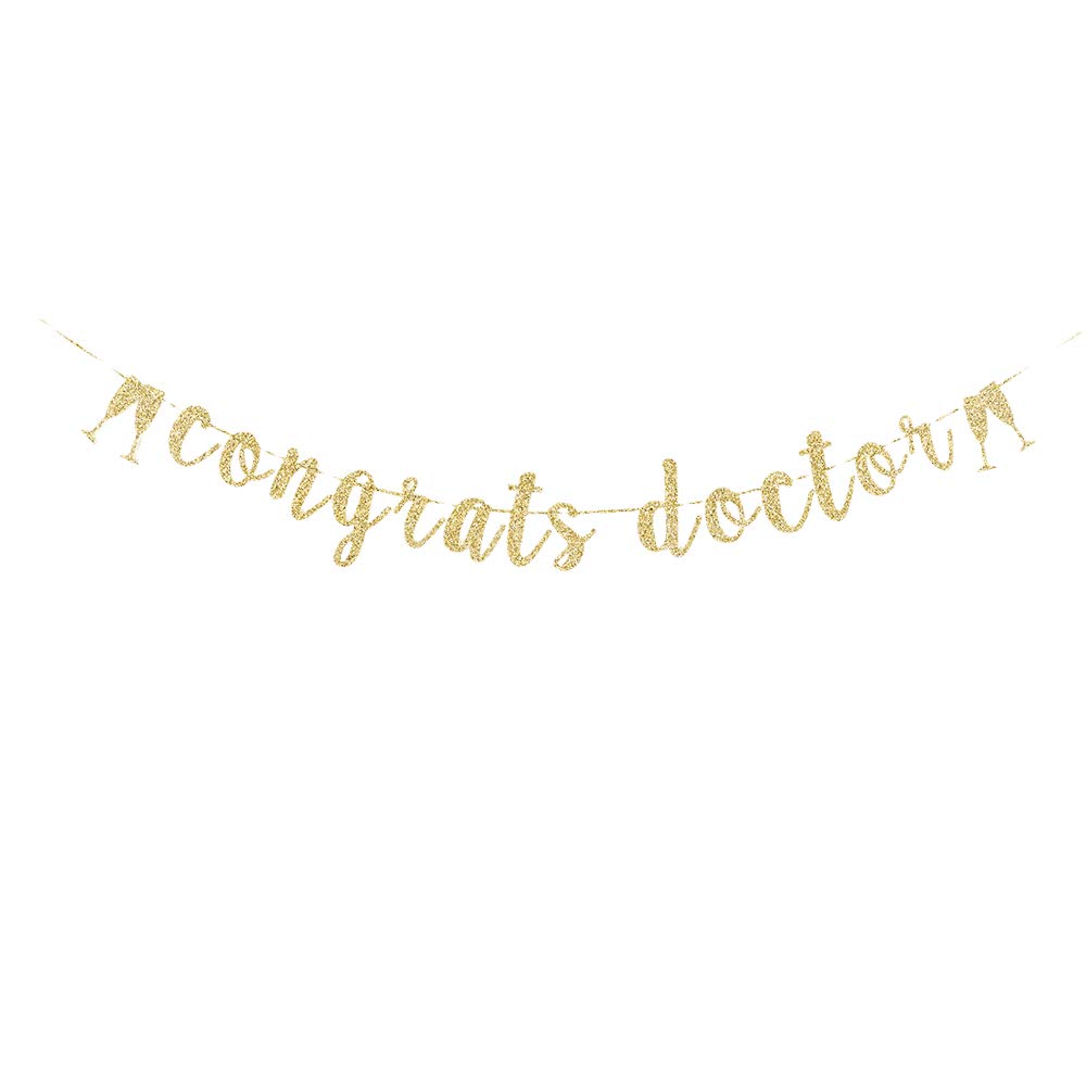 Congrats Doctor Banner, Ph.D., Doctor's Graduations, Being a Doctor Celebration Party Sign Decors