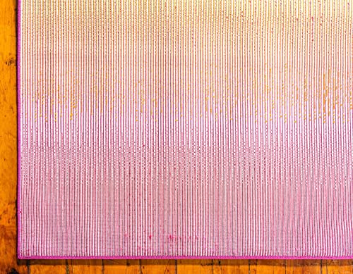 Unique Loom Estrella Collection, Gradient, Sunset, Abstract, Bright Colors Area Rug, 7 x 10 ft, Pink/Gold