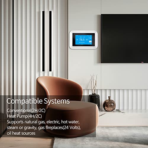 Ubipol Smart WiFi 7 Day/4 Periods Programmable Touchscreen Home Thermostat with Zone Remote Sensor, Compatible with Alexa and Google Assistant