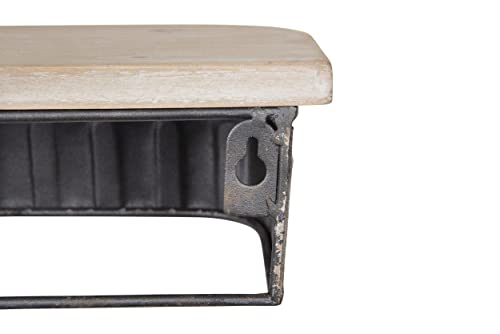 Creative Co-Op Metal & Wood Wall Shelves (Set of 3 Sizes)