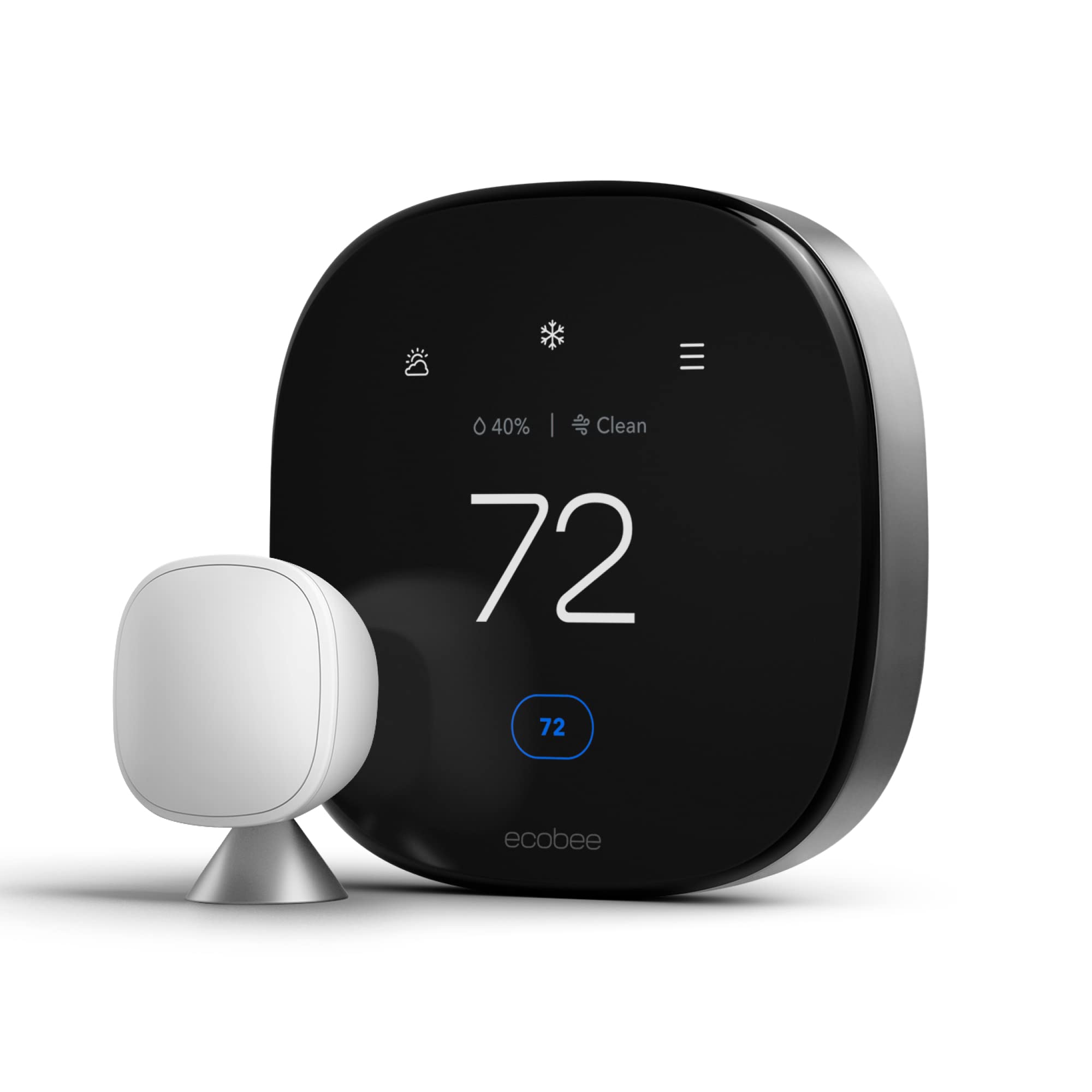 ecobee New Smart Thermostat Premium with Smart Sensor and Air Quality Monitor + ecobee SmartCamera