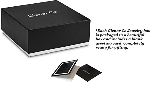 Glenor Co Ring Organizer Box - 108 Slot Classic Jewelry Display Holder - 2 Storage Trays with Modern Buckle Closure, Large Mirror - Holds Rings and Cufflinks - PU Leather Case - Black