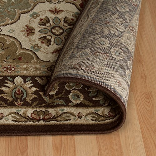 BLUENILEMILLS BNM Transitional Floral Medallion Indoor Area Rug Collection with Jute Backing, Living Room Bedroom Accent Rug, Hallway Assorted Sizes 4' x 6'