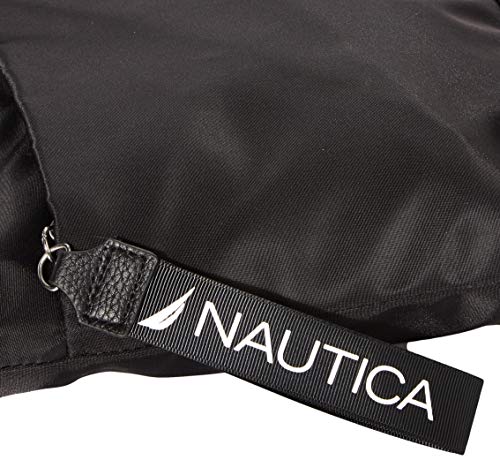 Nautica womens Diver Nylon Small Crossbody Bag Purse With Adjustable Shoulder Strap Cross Body, Black, One Size US