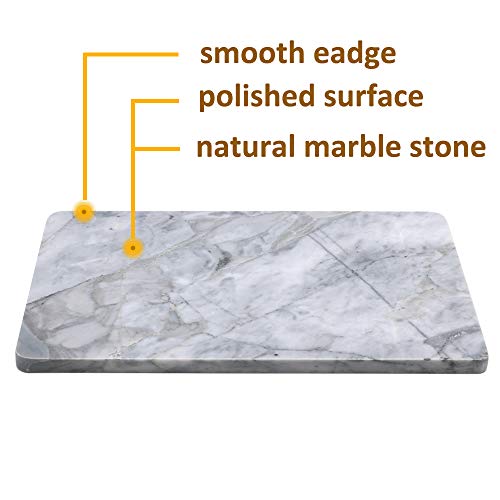 Rectangular Marble Vanity Tray for Counter, Bathroom, Dresser, Nightstand or Desk, 10-1/4" x 6-1/4"