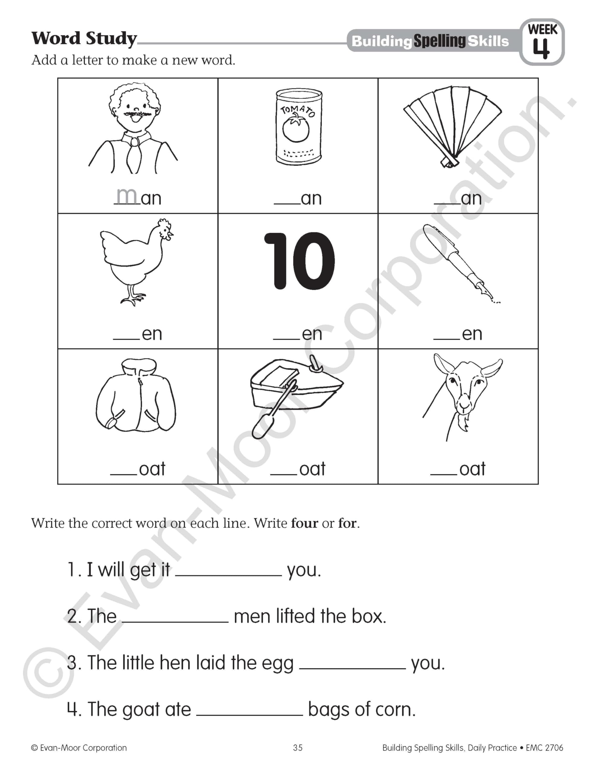 Evan-Moor Building Spelling Skills, Grade 2 - Homeschooling & Classroom Resource Workbook, Reproducible Worksheets, Teaching Edition, Spelling Strategies, Reading and Writing Skills