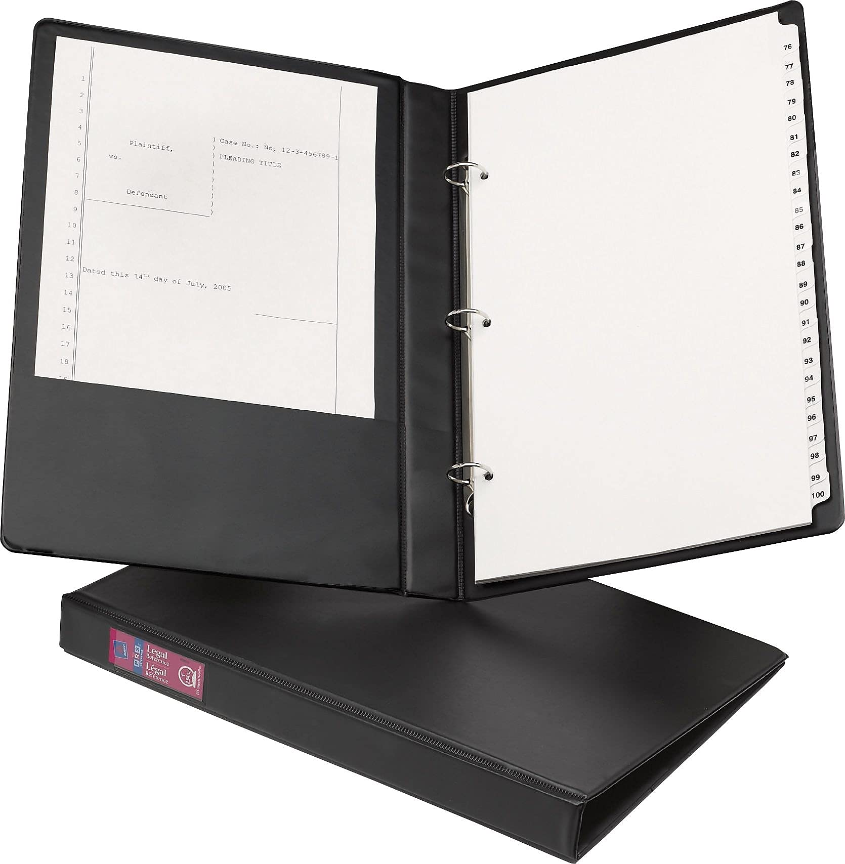 Avery 06400 Durable Binder, 1-Inch Round Rings, 8.5 x 14 Legal Size, Black, 1/EA