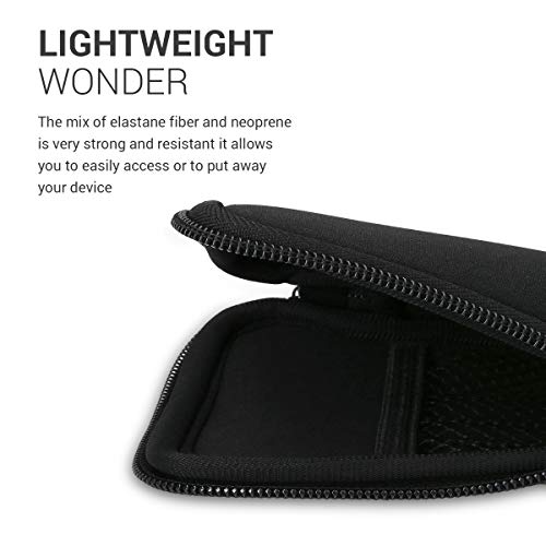kwmobile Carrying Case Compatible with Nintendo 3DS XL - Neoprene Console Pouch with Zipper - Black