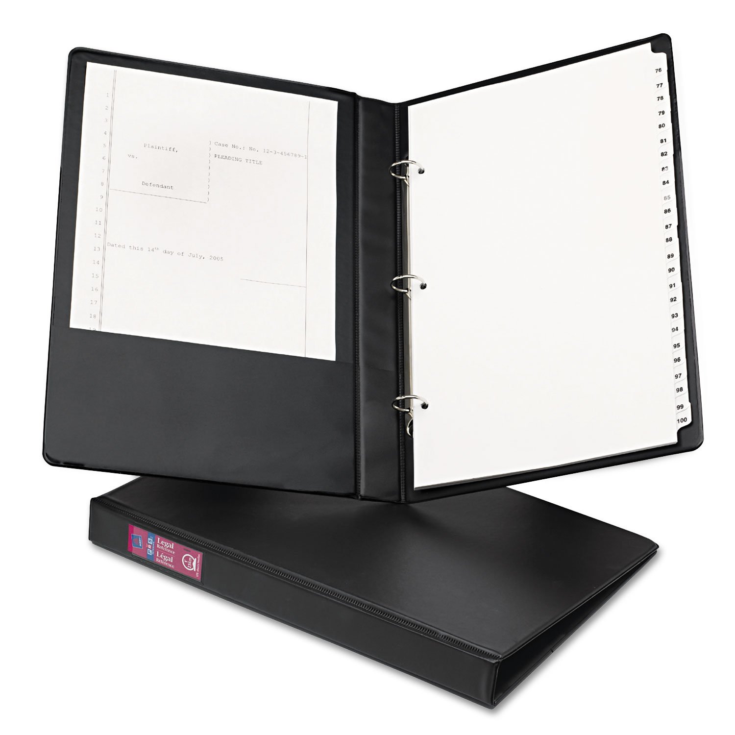 Avery 06400 Durable Binder, 1-Inch Round Rings, 8.5 x 14 Legal Size, Black, 1/EA