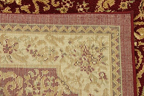 Unique Loom Versailles Collection Traditional Classic Medallion Motif Area Rug (2' 7 x 10' 0 Runner, Burgundy/ Ivory)