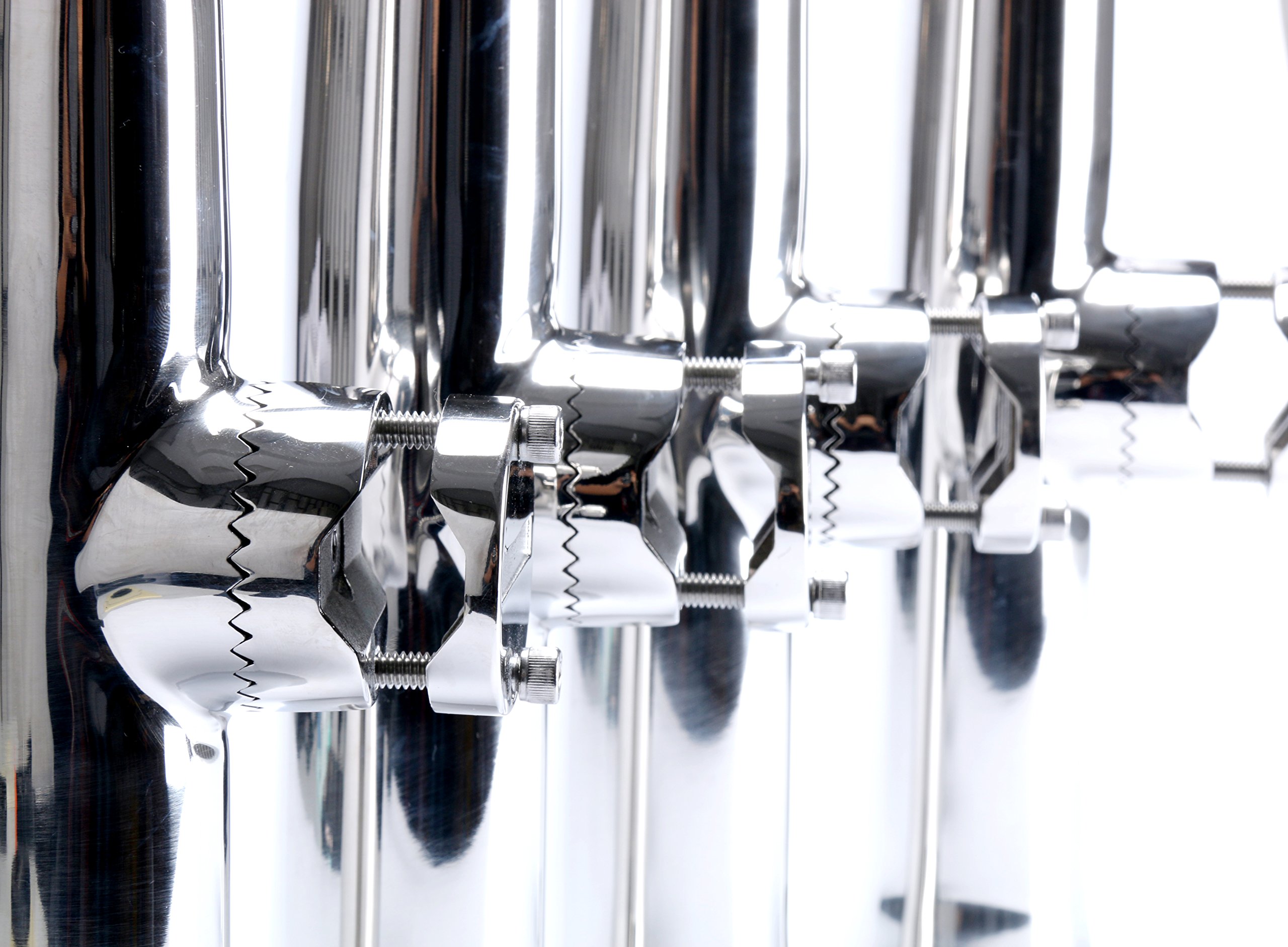 Amarine Made 4Pcs Marine Grade Stainless Steel Rail Mounted Clamp on Fishing Rod Holder for Rails 1" to 1-1/4"