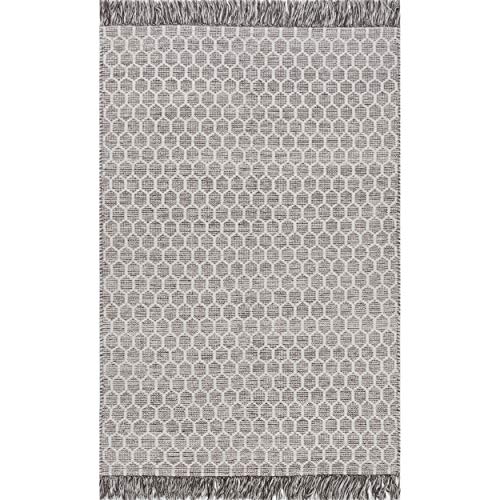 nuLOOM BeeHive Tassel Wool Area Rug, 7' 6" x 9' 6", Grey