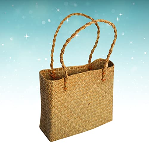 TENDYCOCO Tote Bag Straw Beach Bag Handbag Woven Shoulder Bag Handmade for Women
