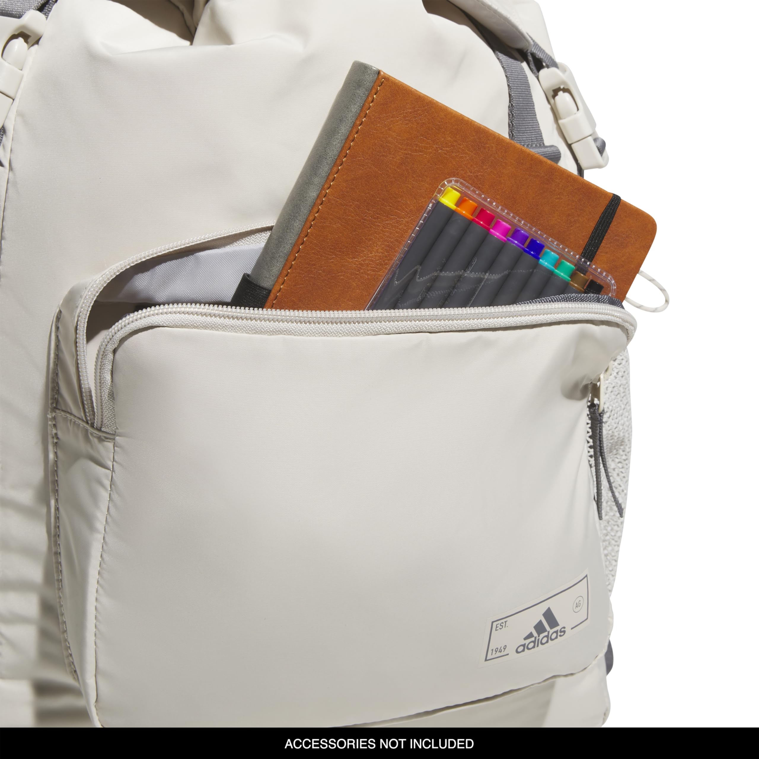 adidas Saturday Backpack, Silver Dawn Grey/Silver Violet Purple, One Size