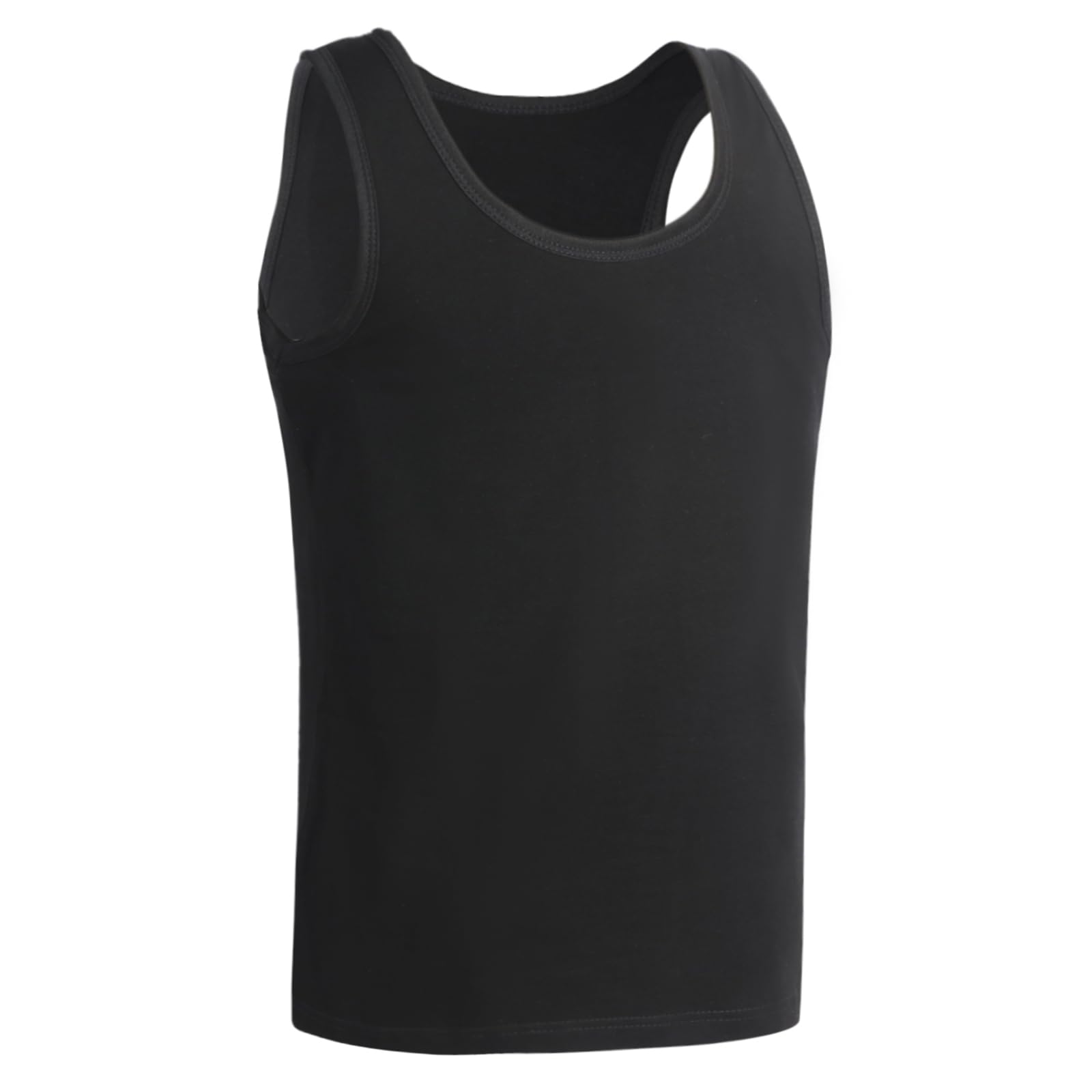 JARAZIN Tomboy Transgender Lesbian FTM Cotton Long Elastic Band Built-in Chest Binder (Large, Black 1)