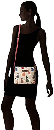 Signare Tapestry Crossbody Purse Small Shoulder Bag for Women with Cheeky Cat Design (XB02-CHEKY)