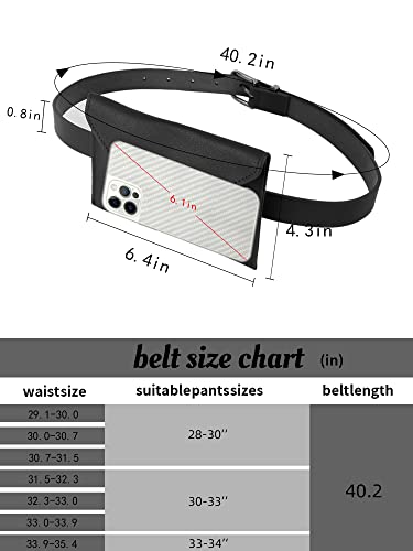 Danse Jupe Women Mini Envelope Waist Bag PU Leather Clutch Cell Phone Purse Chest Bag Black