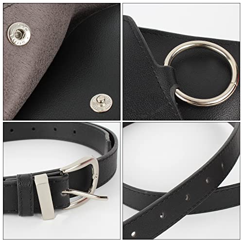 Danse Jupe Women Mini Envelope Waist Bag PU Leather Clutch Cell Phone Purse Chest Bag Black