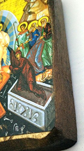 Wooden Greek Christian Orthodox Wood Icon of the Resurrection / A0