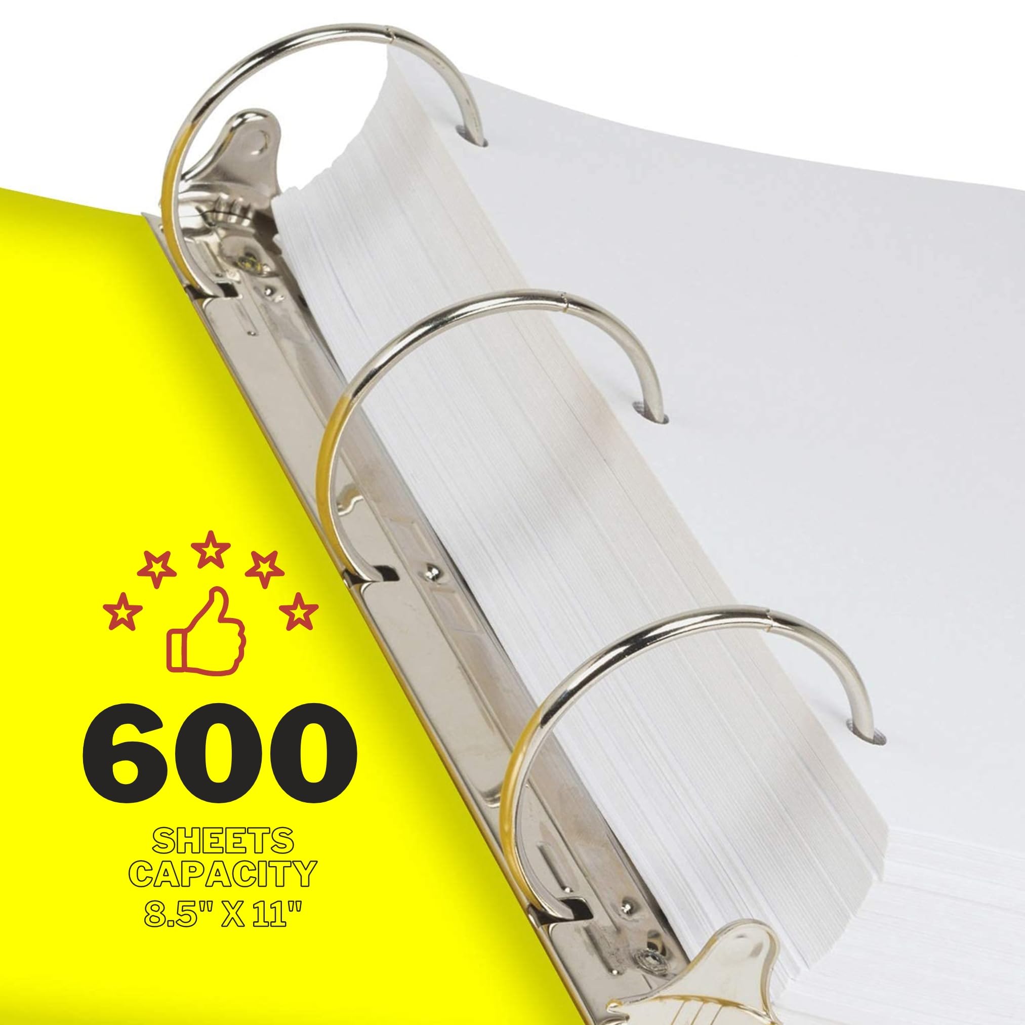 SDS Binder, Heavy Duty 3 Ring Binder 3 Inch, English Spanish Bilingual, 600 Safety Data Sheets Capacity