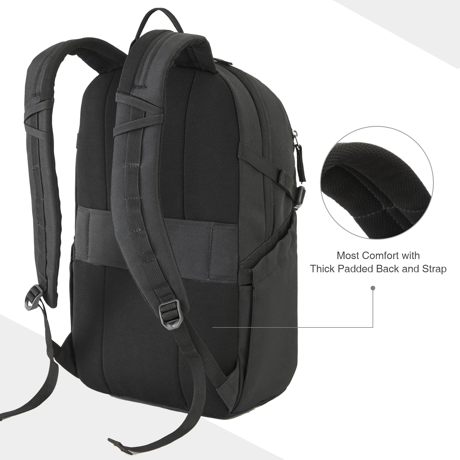 EVER ADVANCED Work School Backpack for College High School Students, Travel Laptop Backpack for Women Men with Luggage Sleeve, Fit 15.6Inch Laptop, Water Resistant Bookbag Carry on BagPack, Army Green