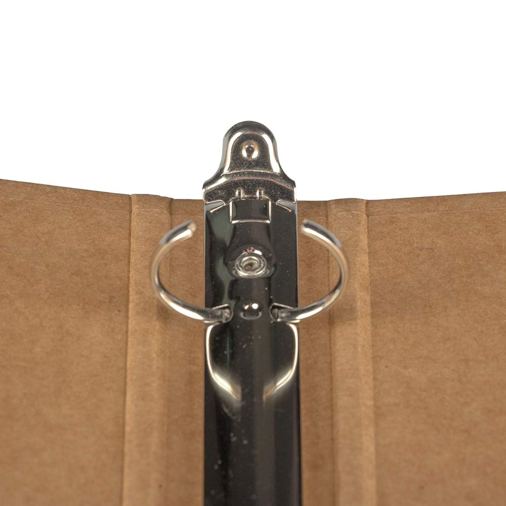JAM PAPER Kraft 1 inch Binder - Natural Recycled Kraft 3 Ring Binder - Sold Individually
