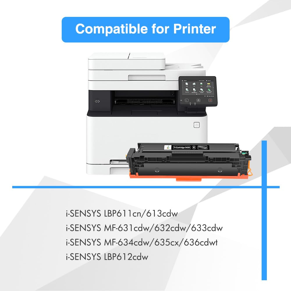 TRUE IMAGE Compatible Toner Cartridge Replacement for Canon 045 045H CRG-045H MF634 Color ImageCLASS MF634Cdw MF632Cdw LBP612Cdw MF632 Printer Ink (Black, 1-Pack)