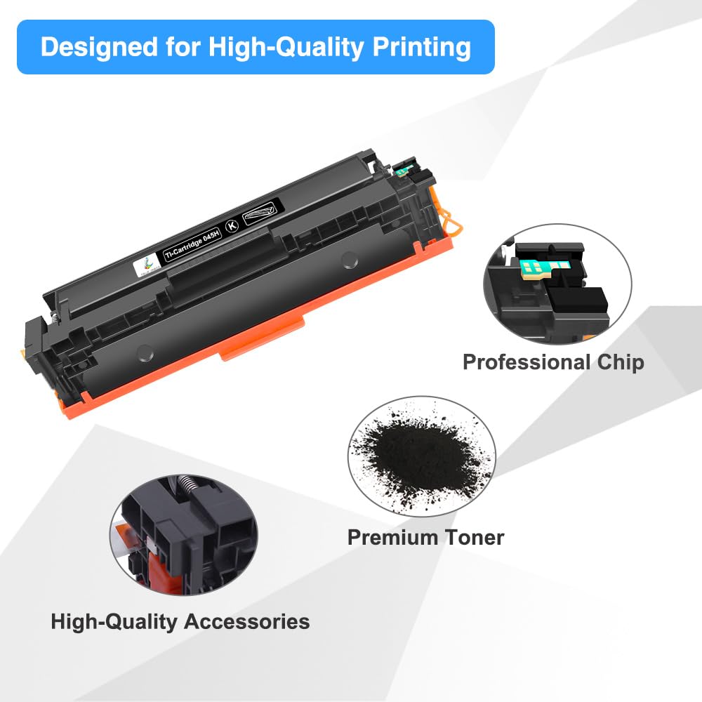 TRUE IMAGE Compatible Toner Cartridge Replacement for Canon 045 045H CRG-045H MF634 Color ImageCLASS MF634Cdw MF632Cdw LBP612Cdw MF632 Printer Ink (Black, 1-Pack)