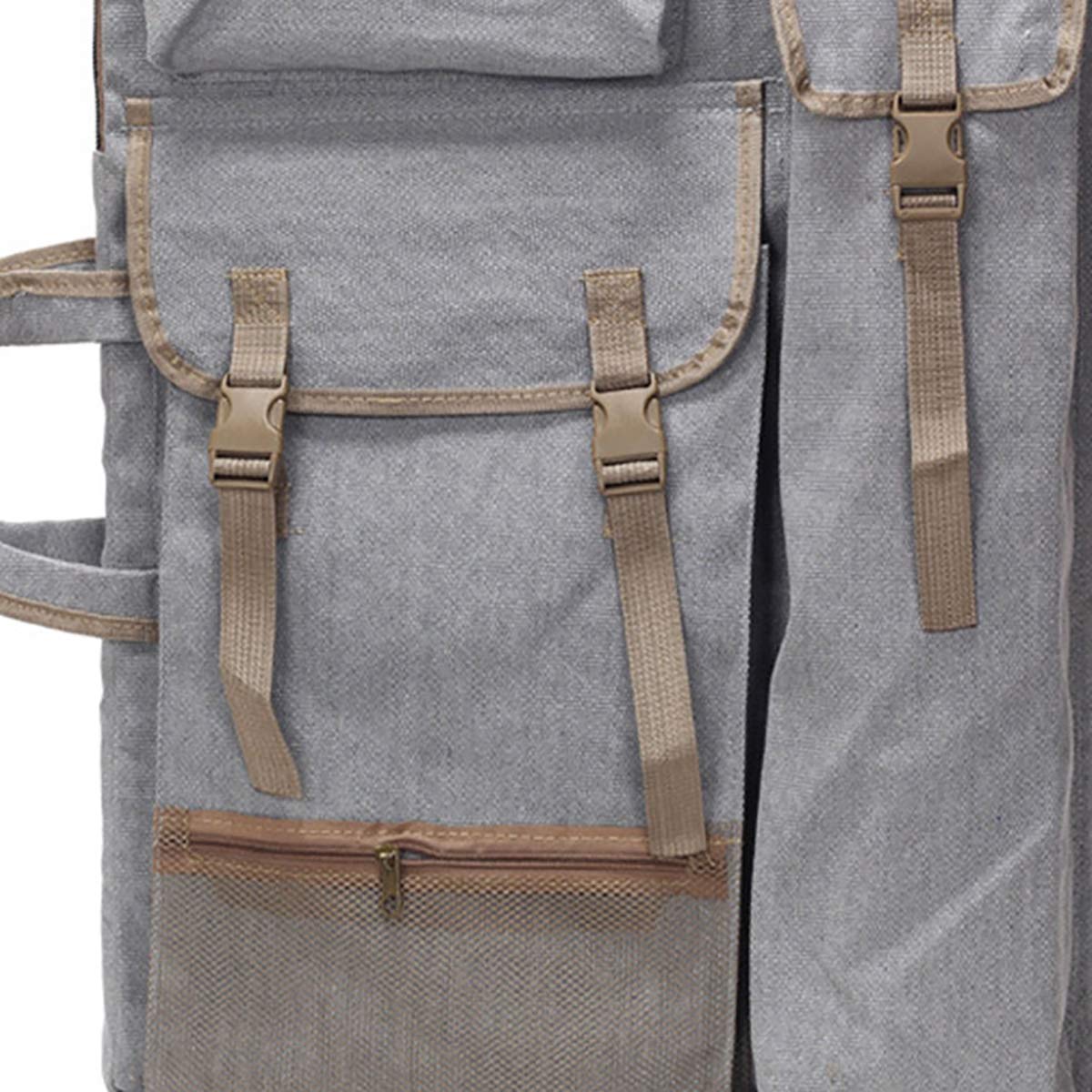 kucy 4K Artist Portfolio Drawing Board Bag Dual Use Backpack Case Tote Bag Shoulder Bag with Zipper for Artist Painter(Grey)