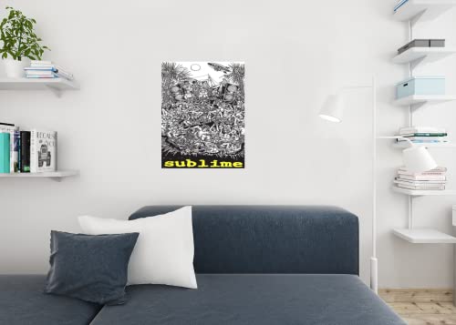 Pyramid America Sublime Cartoon Long Beach California Beach Party Music Concert Cool Wall Decor Art Print Poster 24x36
